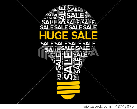 HUGE SALE bulb word cloud collage - Stock Illustration [48745870] - PIXTA