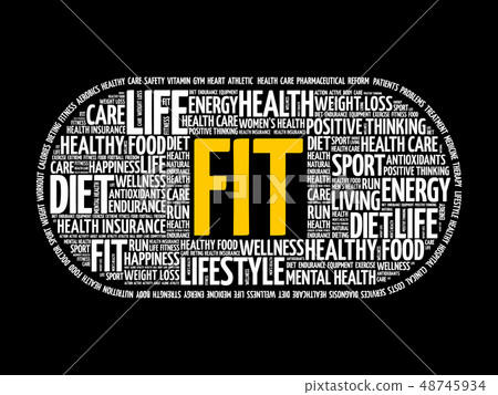 FIT pill word cloud collage - Stock Illustration [48745934] - PIXTA