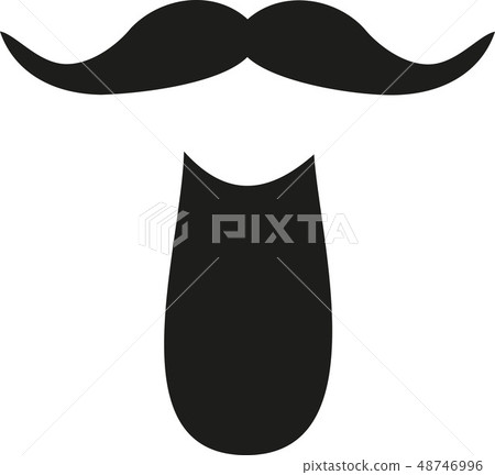 Mustache Handlebar with Chin Puff - Stock Illustration [48746996] - PIXTA
