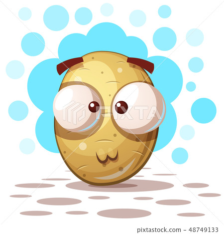 Cute crazy potato - cartoon illustration - Stock Illustration [48749133 ...
