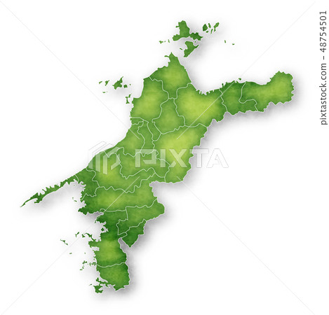 Atago map green icon - Stock Illustration [48754501] - PIXTA