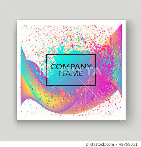Neon fluid paint splatter artistic template vector - Stock Illustration ...