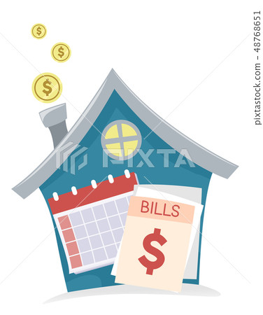 House Monthly Bills Illustration - Stock Illustration [48768651] - PIXTA