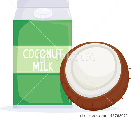 Coconut Milk Illustration - Stock Illustration [48768671] - PIXTA