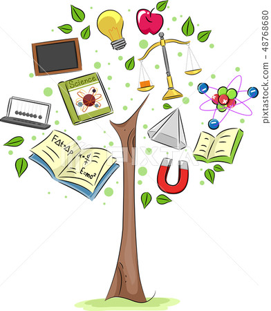 Physics Tree Elements Illustration - Stock Illustration [48768680] - PIXTA
