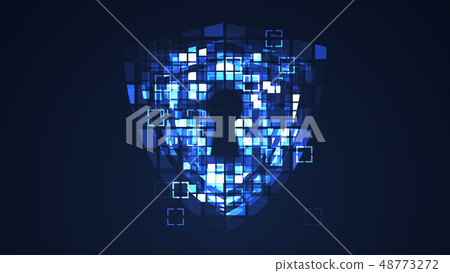 Abstract digital cyber protection security concept - Stock Illustration ...