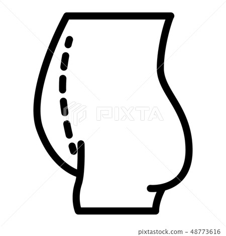 Tummy plastic surgery line icon. Female abdomen...-插圖素材 [48773616 ...