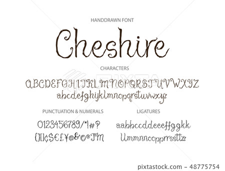 Alphabet calligraphy signs - Stock Illustration [48775754] - PIXTA