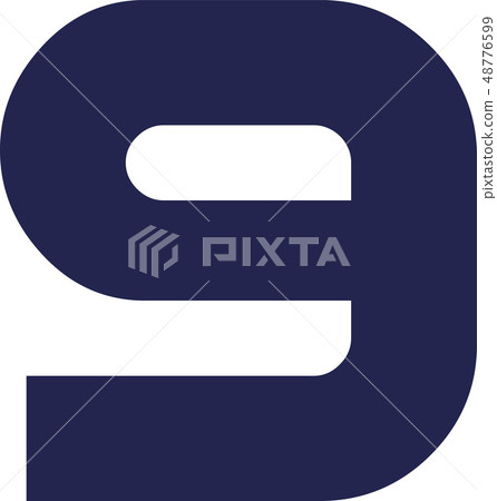 Nine fat number digit 9 - Stock Illustration [48776599] - PIXTA