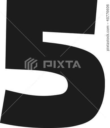 Five number digits 5 - Stock Illustration [48776606] - PIXTA