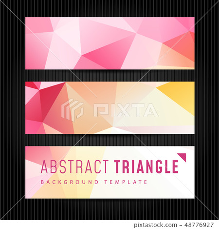 Vector purple banners abstract triangle background - Stock Illustration ...