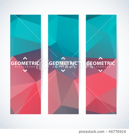 Vector purple banners abstract triangle background - Stock Illustration ...