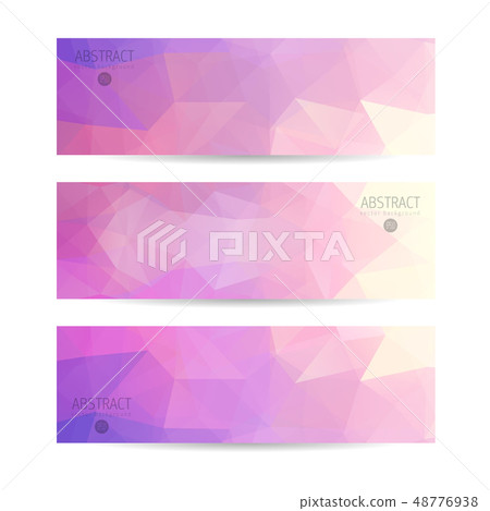 Vector purple banners abstract triangle background - Stock Illustration ...