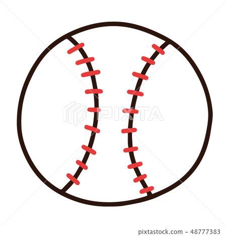 Simple and cute baseball ball illustration with... - Stock Illustration ...