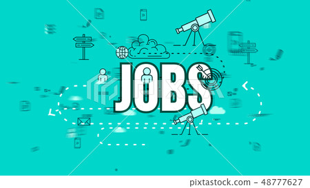 Abstract job design with funny images-插圖素材 [48777627] - PIXTA圖庫