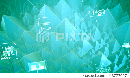 See-through nano pyramids with bar charts - Stock Illustration ...