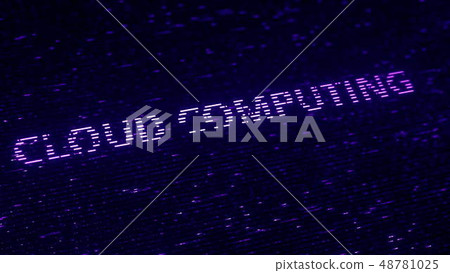 Purple CLOUD COMPUTING words made with flying... - Stock Illustration ...