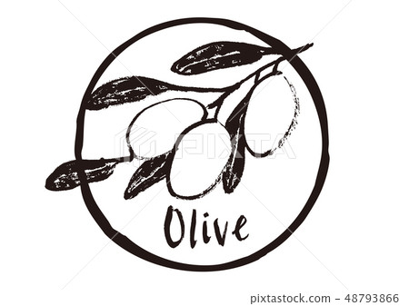 olive olive brush lettering - Stock Illustration [48793866] - PIXTA