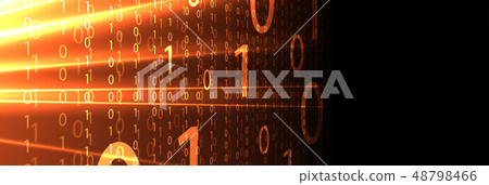 Bytes of binary code run through network. Abstract - Stock Illustration ...