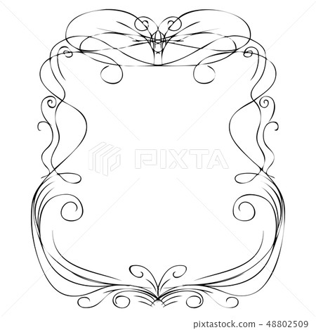 Hand drawn doodle vintage swirl borders frames set - Stock Illustration ...