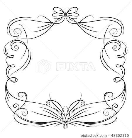 Hand drawn doodle vintage swirl borders frames set - Stock Illustration ...