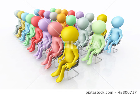 Audience with 3D figures-插圖素材 [48806717] - PIXTA圖庫