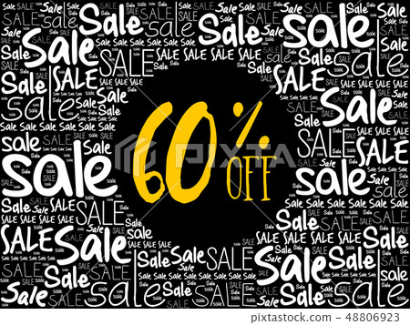 60% OFF Sale word cloud collage - Stock Illustration [48806923] - PIXTA
