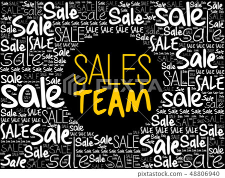 Sales Team word cloud collage - Stock Illustration [48806940] - PIXTA
