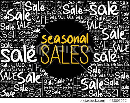 SEASONAL SALES word cloud collage - Stock Illustration [48806952] - PIXTA