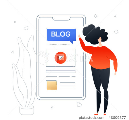 Blogging online - modern colorful flat design... - Stock Illustration ...