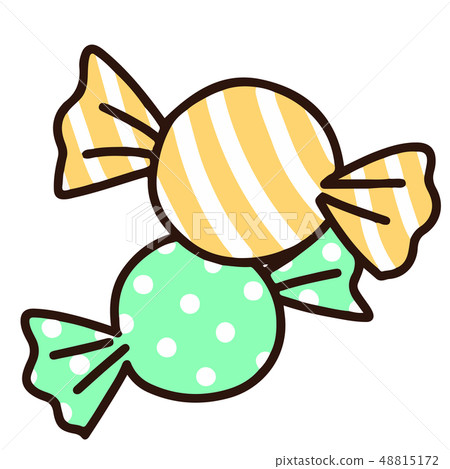 Simple and cute colorful candy illustration... - Stock Illustration ...