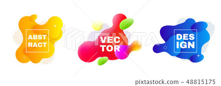 Fluid shapes vector design elements. - Stock Illustration [48815175 ...