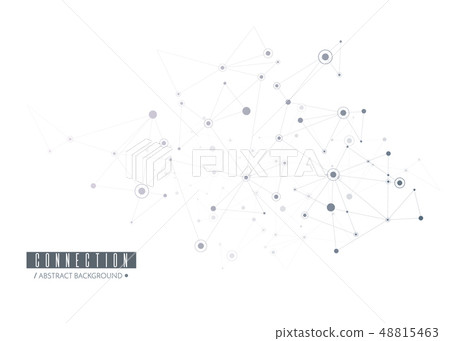 Network concept. Connected lines and dots. Vector - Stock Illustration ...