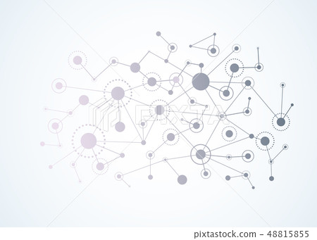 Network concept. Connected lines and dots. Vector - Stock Illustration ...