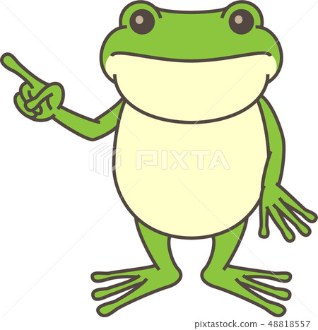 Frog finger pointing - Stock Illustration [48818557] - PIXTA