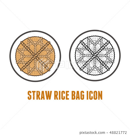 Round icon of rattan - Stock Illustration [48821772] - PIXTA