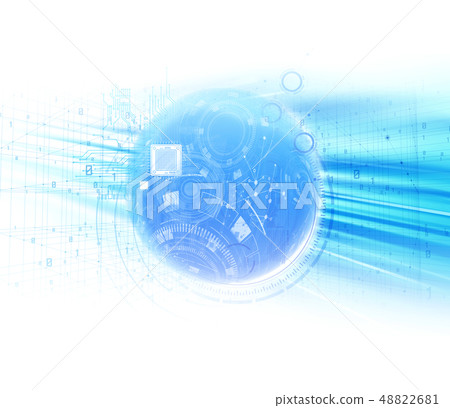 cyber, white background, core - Stock Illustration [48822681] - PIXTA