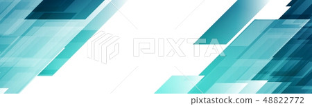 Bright blue abstract tech geometric banner design - Stock Illustration ...