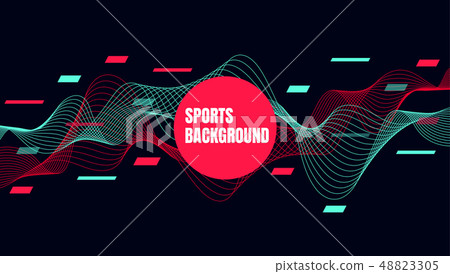 Abstract colorful art for sports background. - Stock Illustration ...