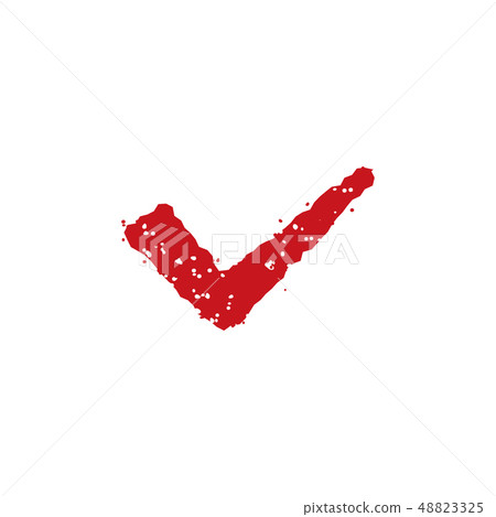 Stamp, rubber stamp icon (check mark) - Stock Illustration [48823325 ...