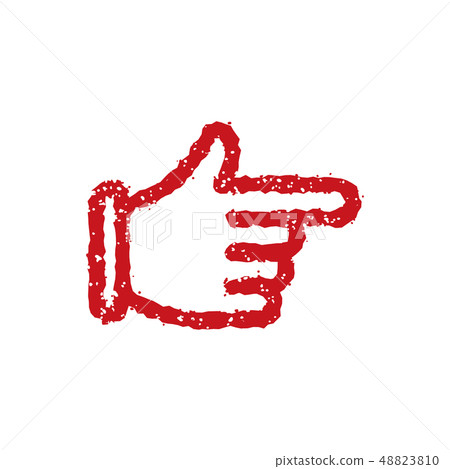 Stamp, rubber stamp icon (finger, arrow, pointer) - Stock Illustration ...