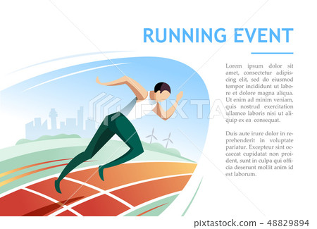 Running event. Sport and competition concept... - Stock Illustration ...