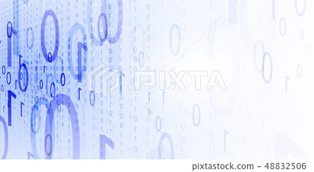 Bytes of binary code run through network. Abstract - Stock Illustration ...