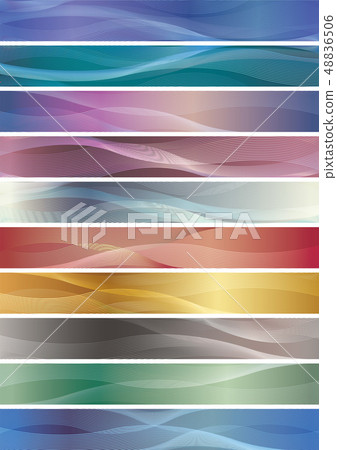 Wave pattern banner set - Stock Illustration [48836506] - PIXTA