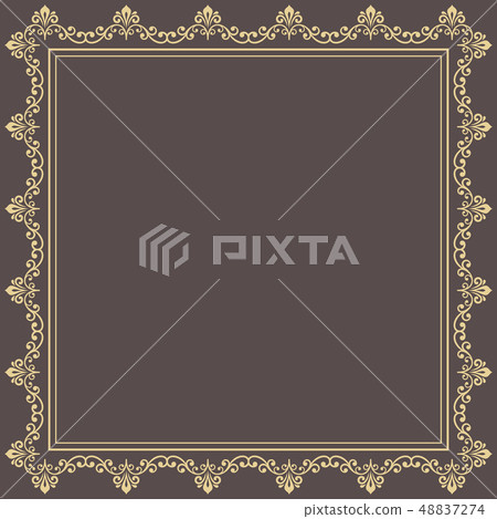 Floral Vector Fine Frame - Stock Illustration [48837274] - PIXTA