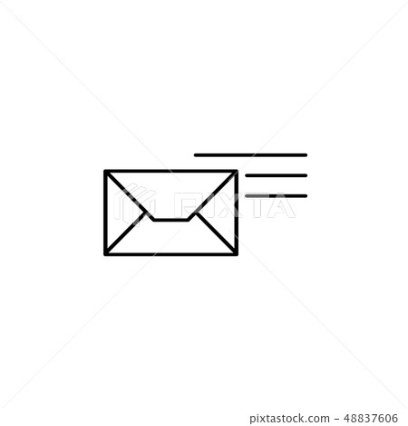 Pictograph of mail. vector illustration black - Stock Illustration ...