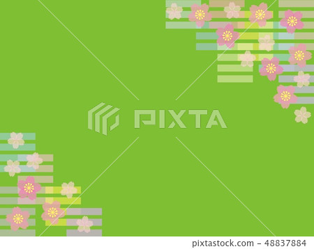 Sakura square frame - Stock Illustration [48837884] - PIXTA