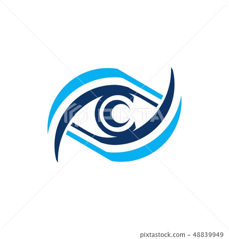 blue eye vision logo symbol icon vector design - Stock Illustration ...