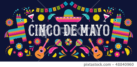 Cinco de Mayo - May 5, federal holiday in... - Stock Illustration ...