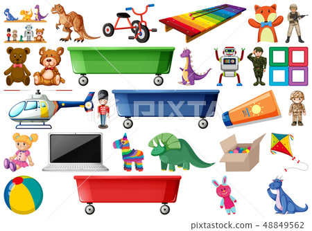 large set of toys - Stock Illustration [48849562] - PIXTA
